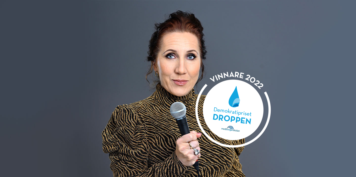 Sanna Martin vinner Demokratipriset Droppen 2022 | Medborgarskolan